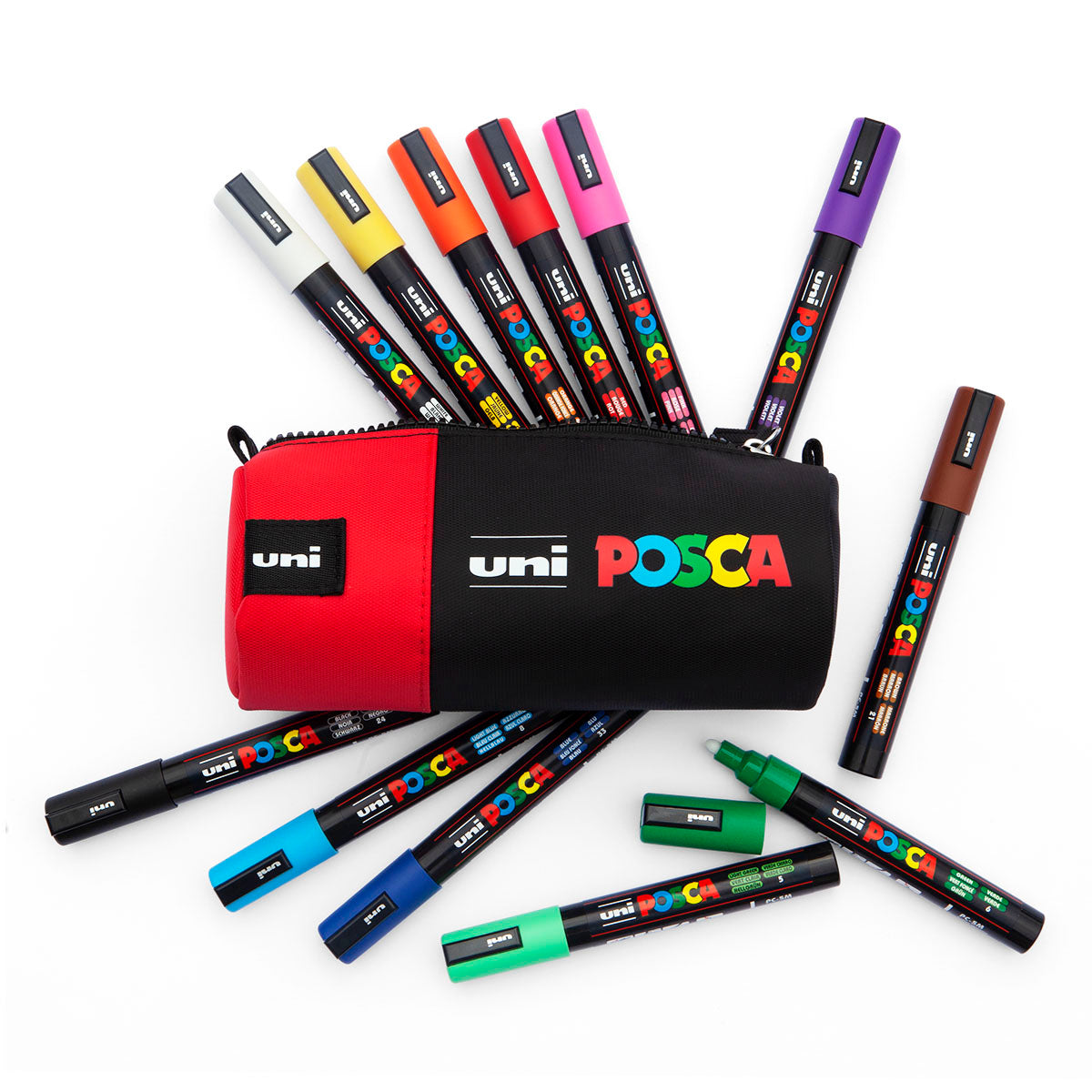 Uni Posca PC-5M Pen Case 12 set Main Colors – Markers N Pens